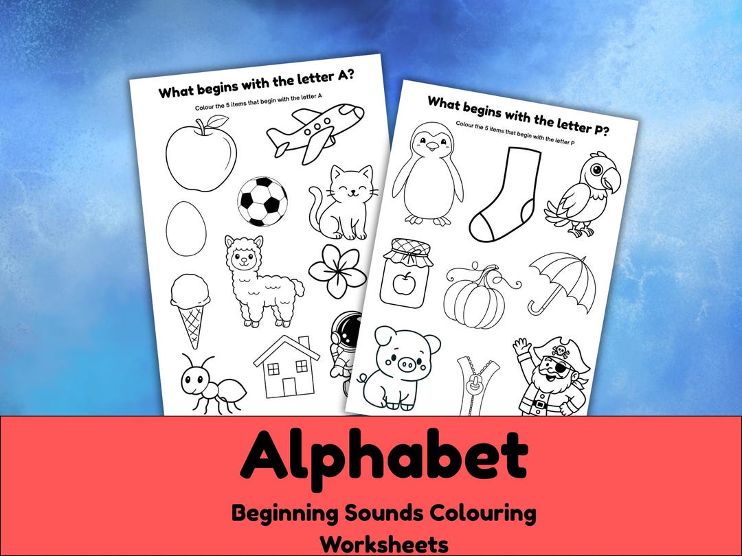 Alphabet Beginning Sounds Colouring Pages | Letter Sound Colour ...