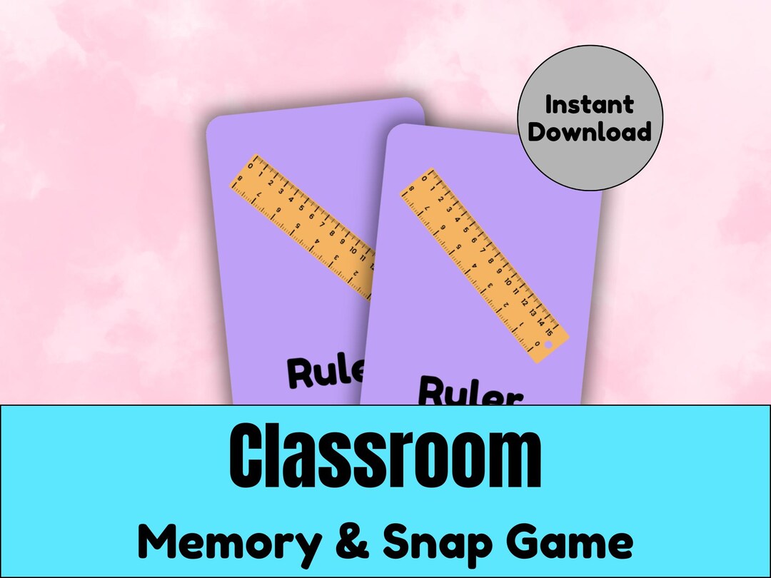 Classroom Memory Game Printable | School Snap & Matching Cards | 20 ...