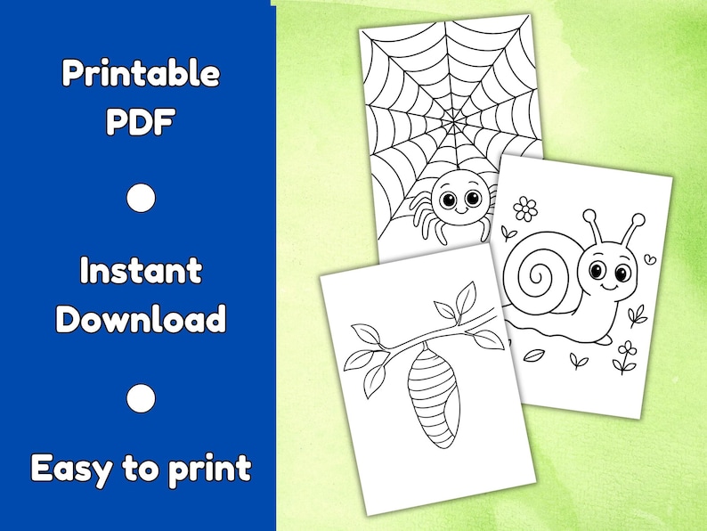 Insect Coloring Pages for Kids | 30 Bug Printables (digital Download ...