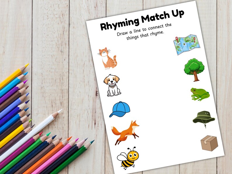 Rhyming Words Activity Bundle | 50 Printable Worksheets (digital ...