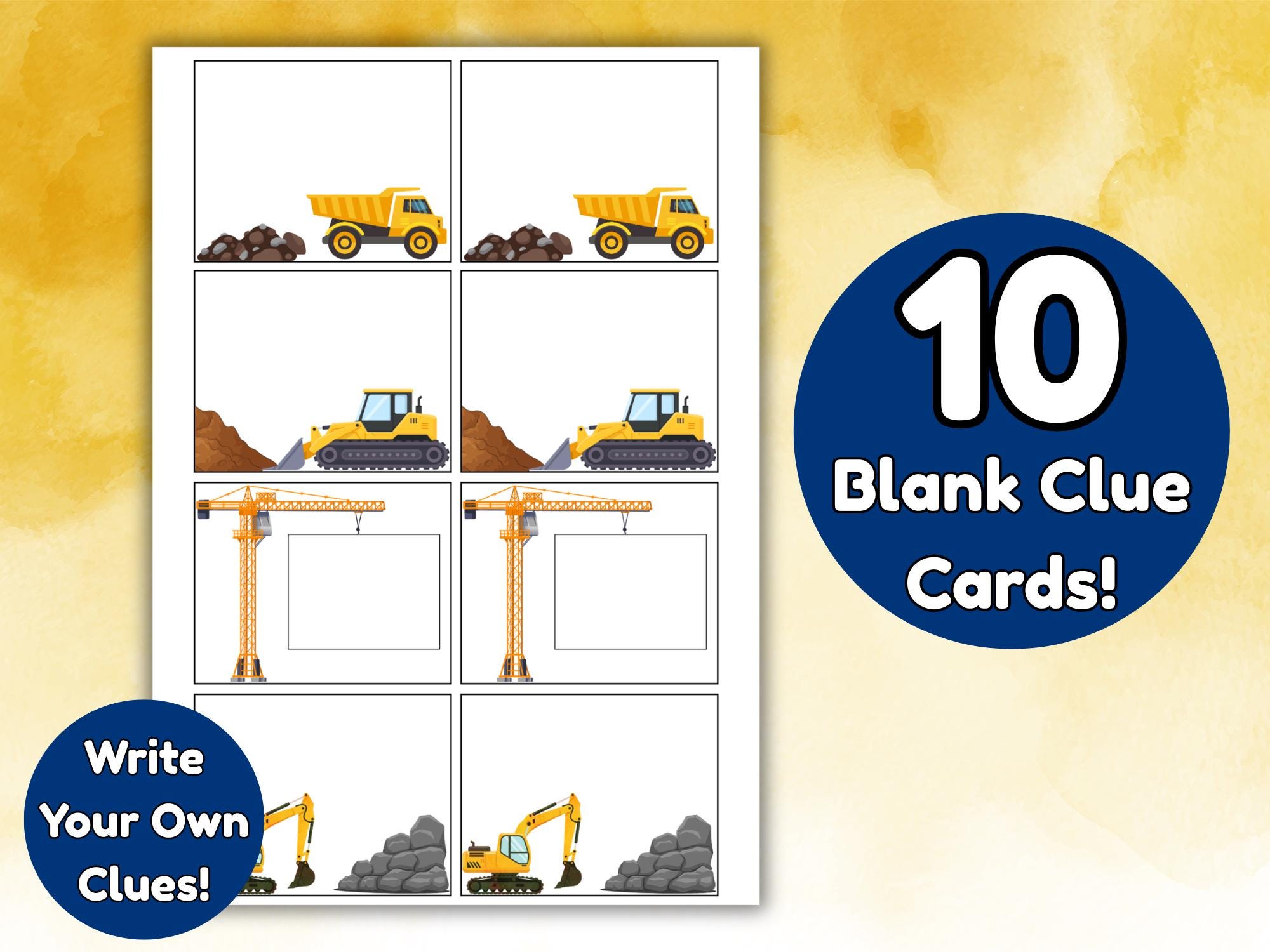 Construction Scavenger Hunt Printable | Kids Birthday Party Game ...
