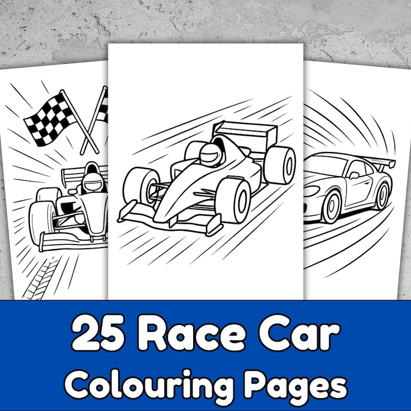 Coloring Pages Car Theme - Etsy