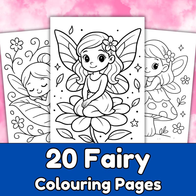 Coloring Pages Fairy - Etsy