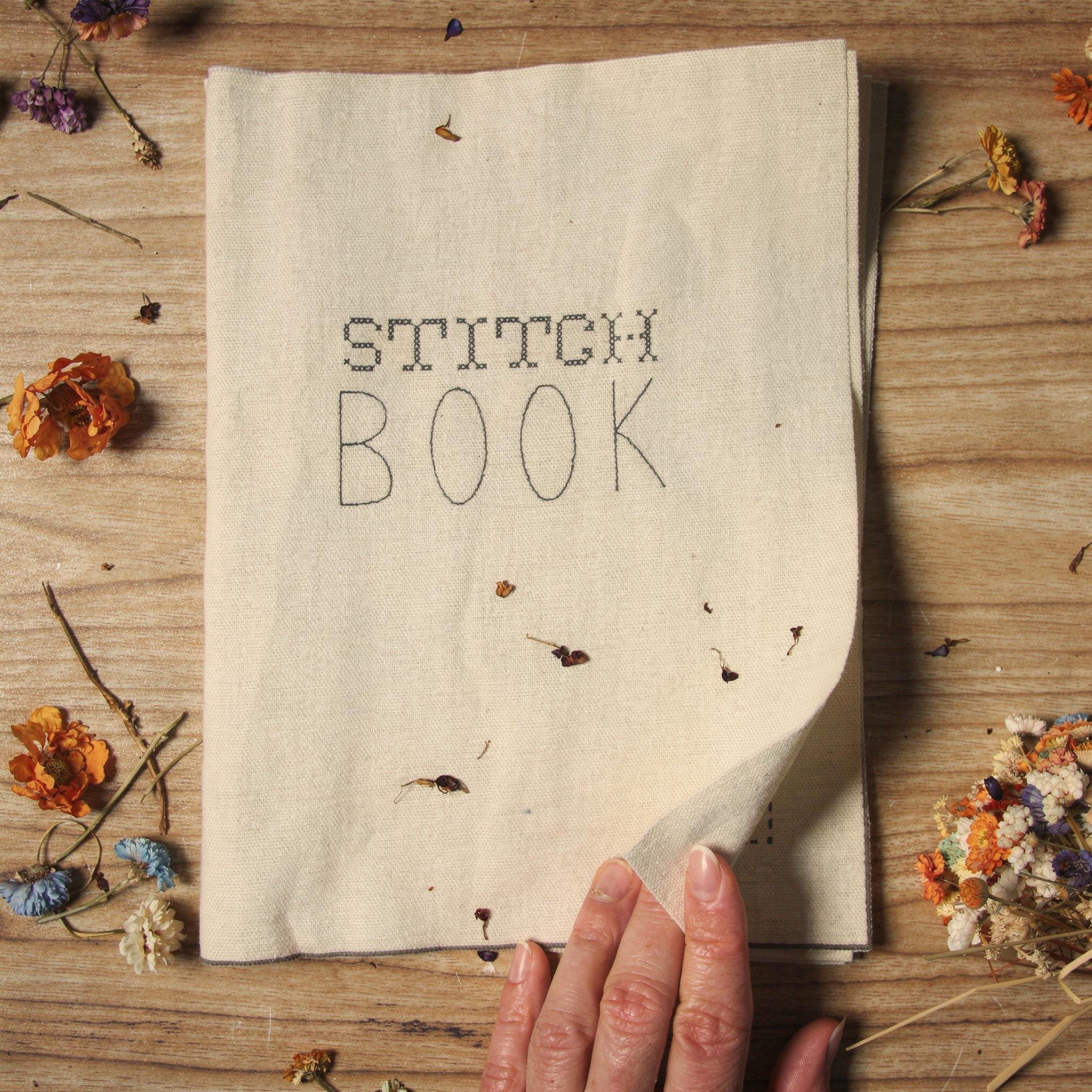 Embroidery Stitch Booklet Kit for Beginners: Canvas Fabric Sketchbook ...