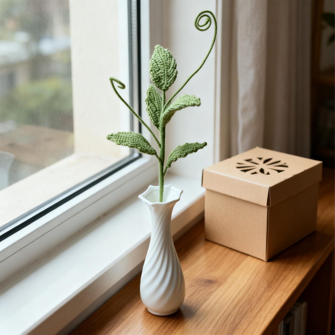 Handmade Crochet Greenery Stems, Faux Fern, Boho Home Decor, Unkillable ...
