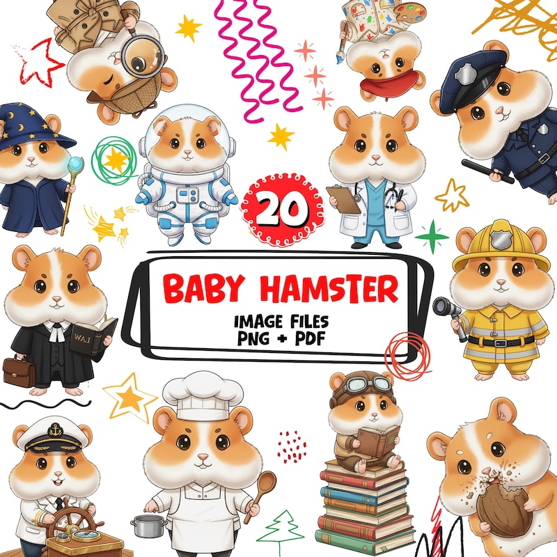Hamster Sticker Bundle - Etsy