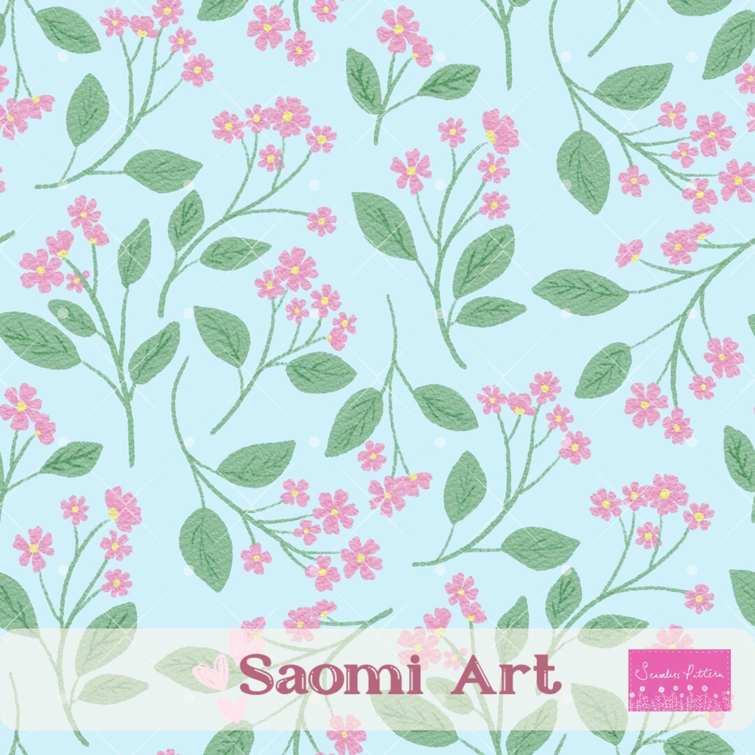 Soft Pastel Floral Seamless Pattern, Hand Drawn Surface Design ...