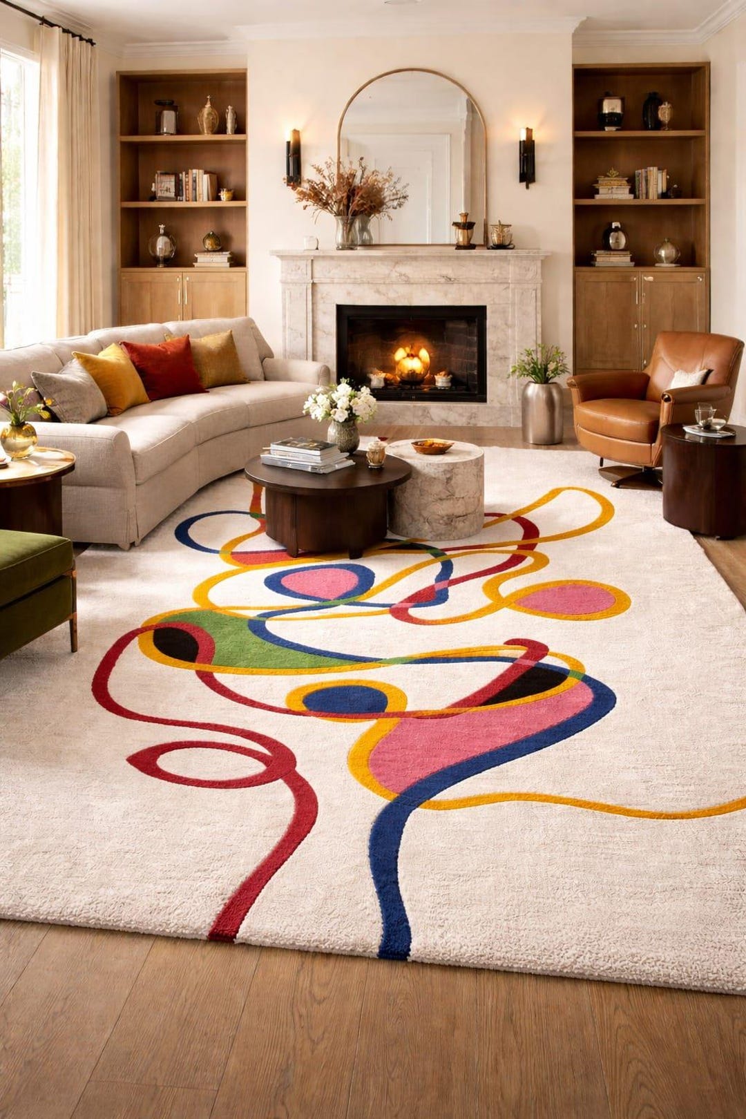 Carpette Mid-Century moderne - Géométrique abstraite, moquette ...