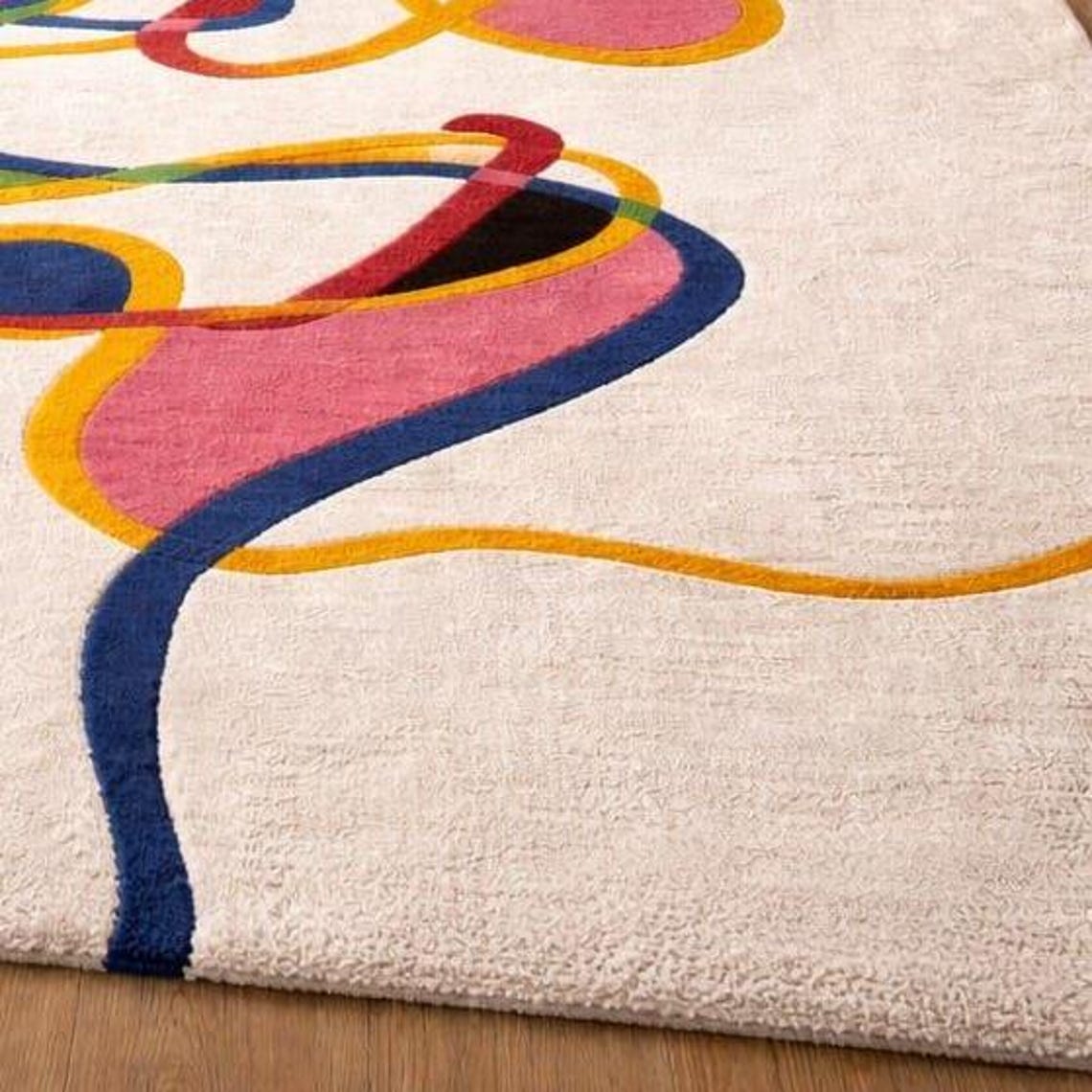 Carpette Mid-Century moderne - Géométrique abstraite, moquette ...