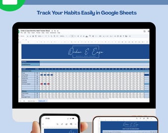 Monthly Habit Tracker Editable in Google Sheets for Productivity [pink ...