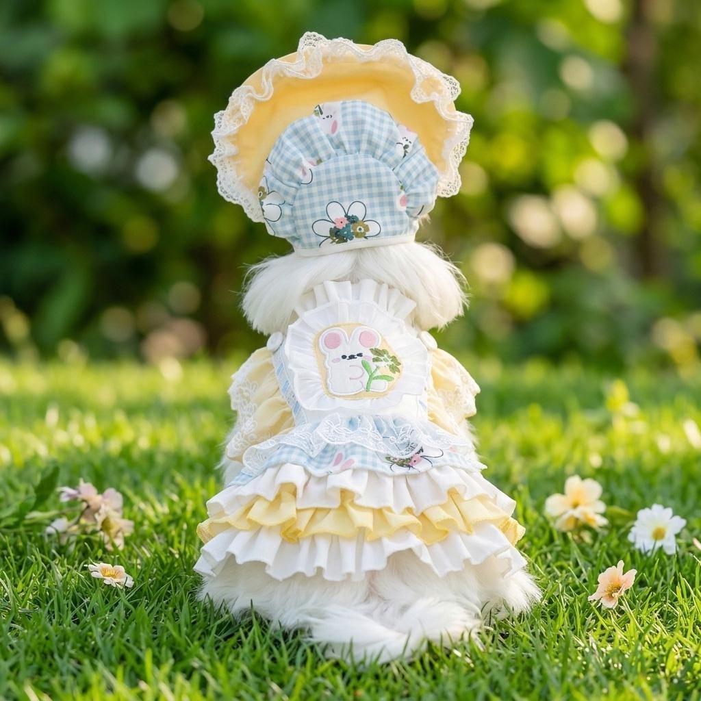 Yellow Embroidered Pet Dress, Pet Birthday Dress,pet Clothing,lace ...