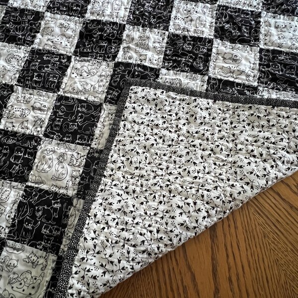 Checkerboard Cat - Etsy