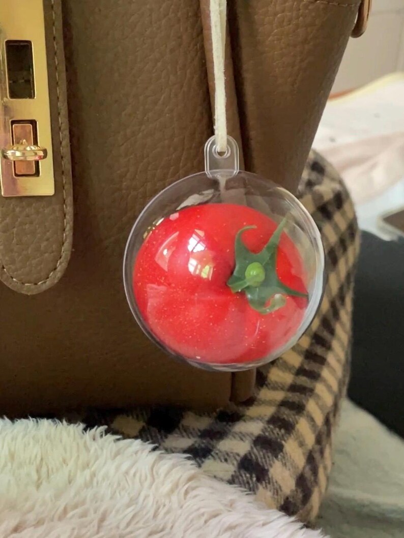 Handmade Tomato Keychain, Realistic Fruit Bag Charm - Etsy
