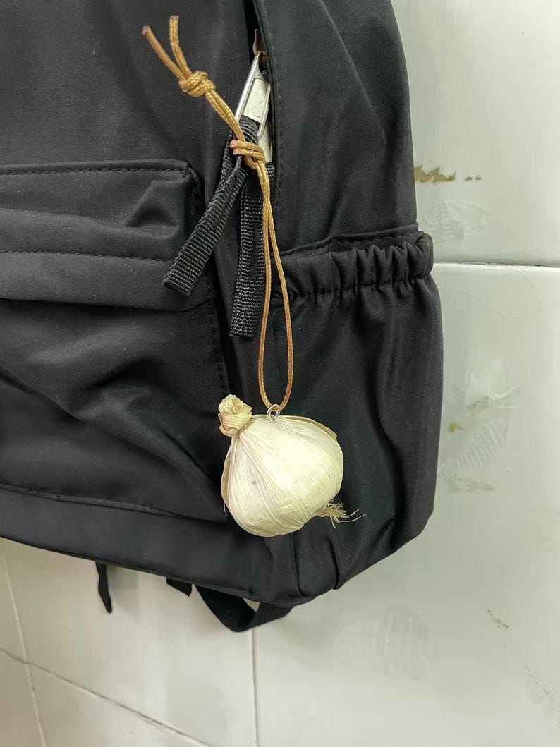Handmade Garlic Keychain, Realistic Fruit Bag Charm - Etsy
