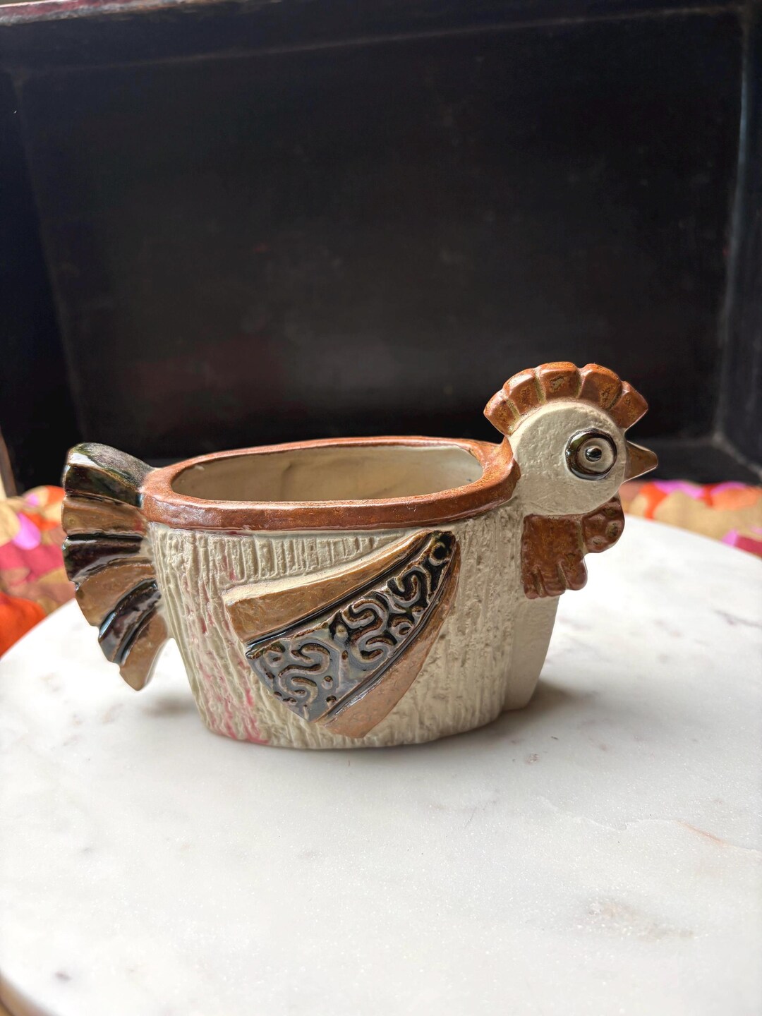 Vintage Ceramic Rooster Planter: ARDCO Dallas, Made in Japan - Etsy
