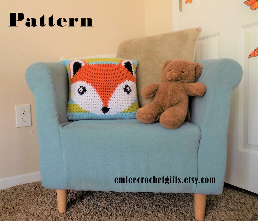 Fox Crochet Pillow Pattern - Etsy