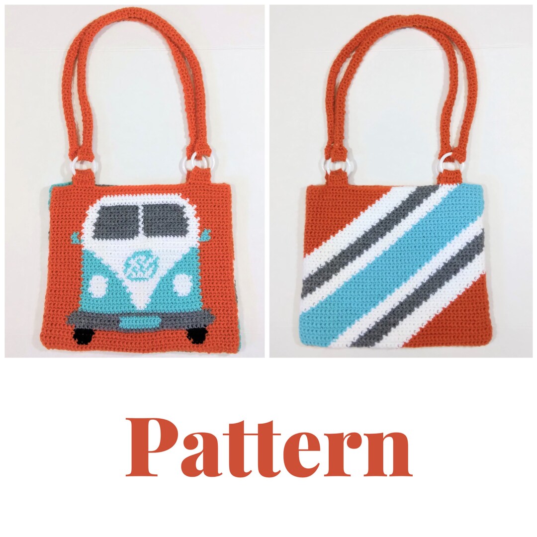 Retro Bus Crochet Tote Pattern - Etsy