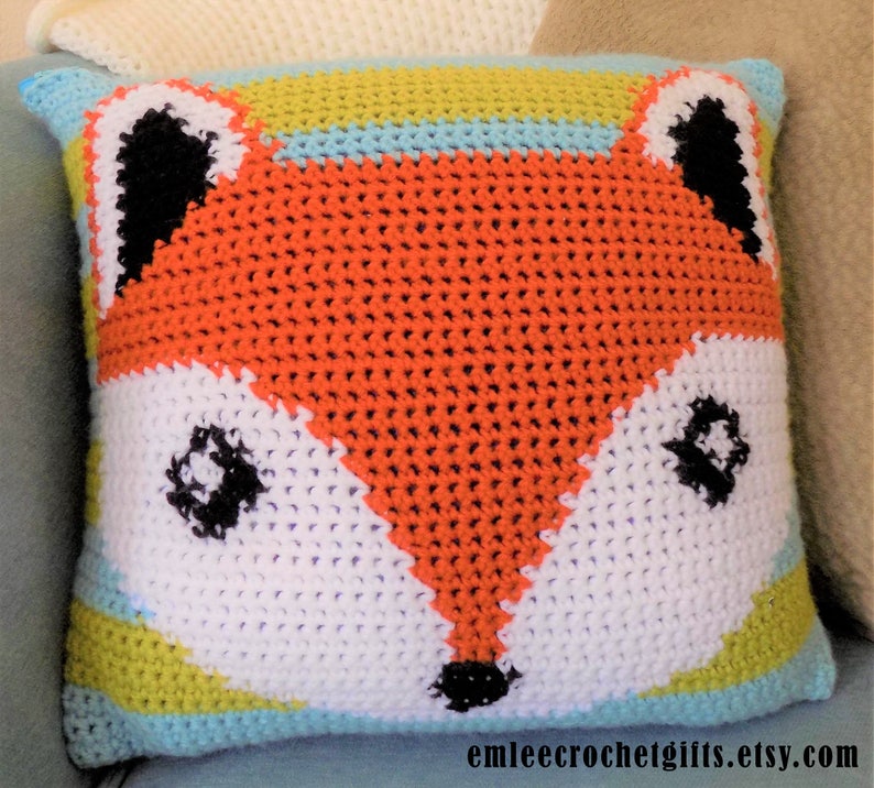 Crochet Pattern/graphgan/tapestry/crochet Fox Pillow Pattern - Etsy
