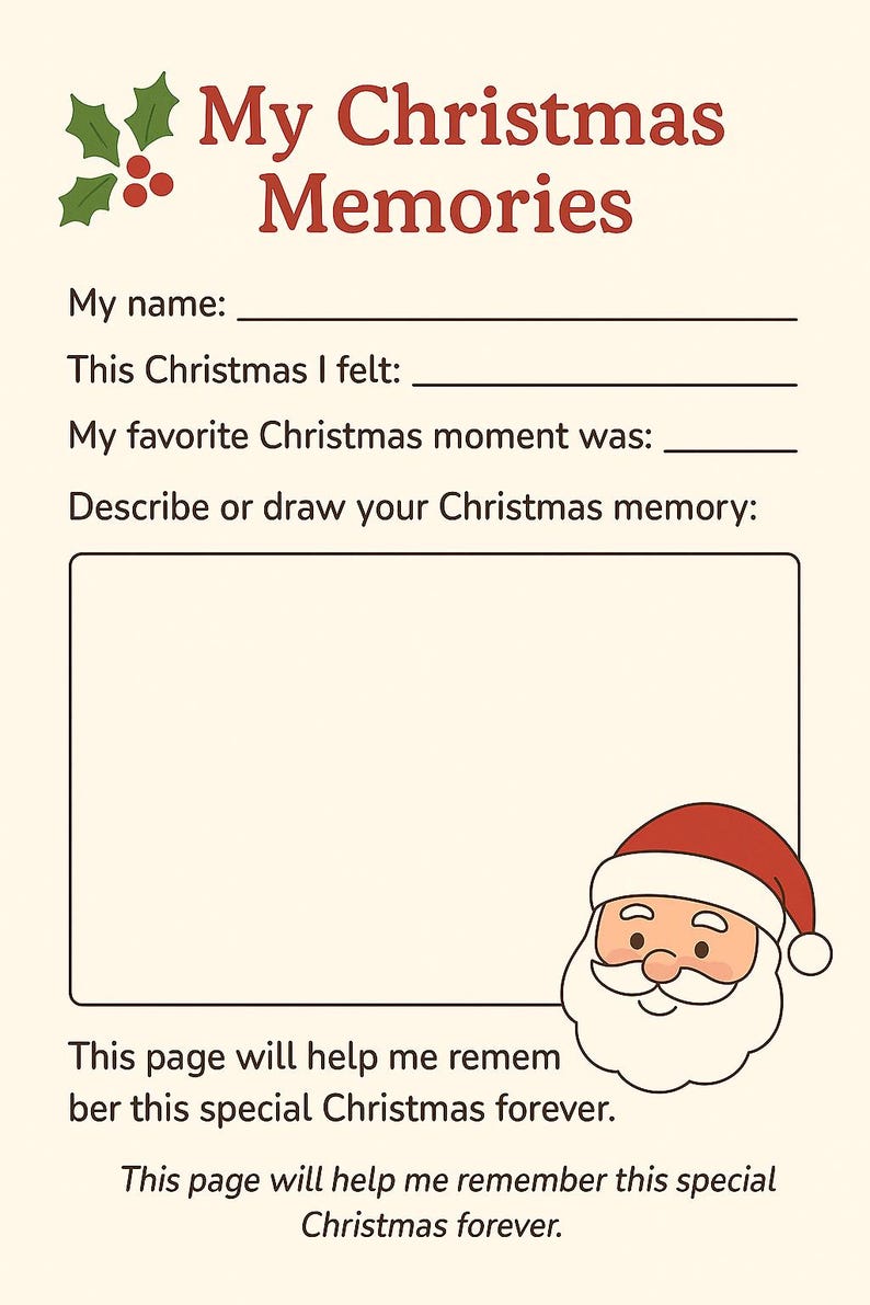 Letter to Santa Printable for Kids | Christmas Writing Activity ...