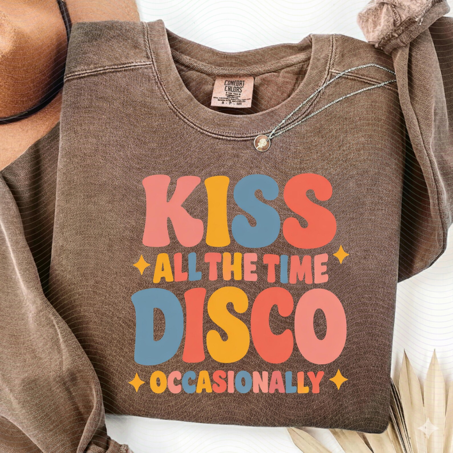 Kiss All the Time Disco Occasionally PNG: Retro Funny Quote Party Humor ...