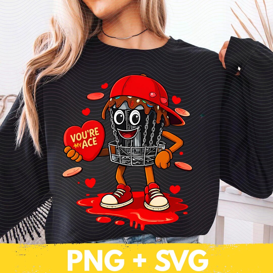 Disc Golf Valentine Shirt Design SVG PNG | You’re My Ace Disc Golf Gift ...