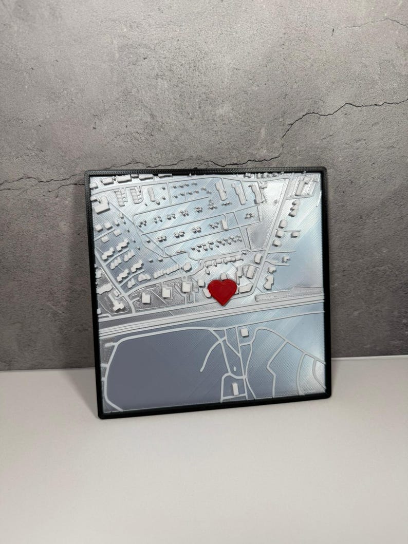 Personalized 3d-printed Map of Your Desired Location, Ideal as a Gift ...