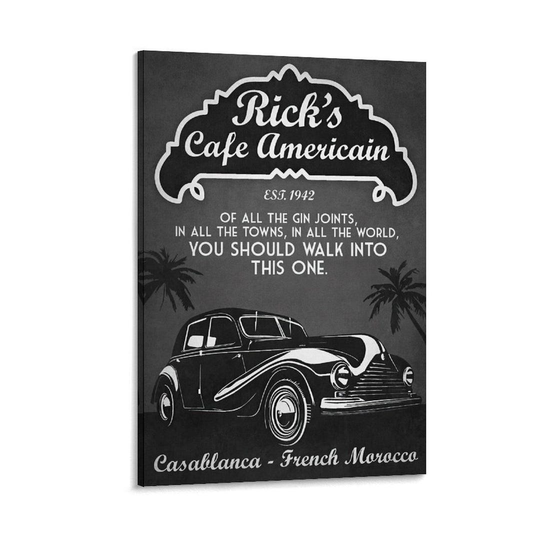 Casablanca Rick's Cafe Americain Painting on Canvas Wall Art Poster ...