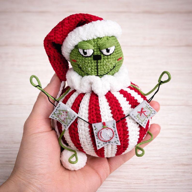 Grinch Crochet Pattern PDF . Amigurumi Holiday Grump Toy Tutorial ...