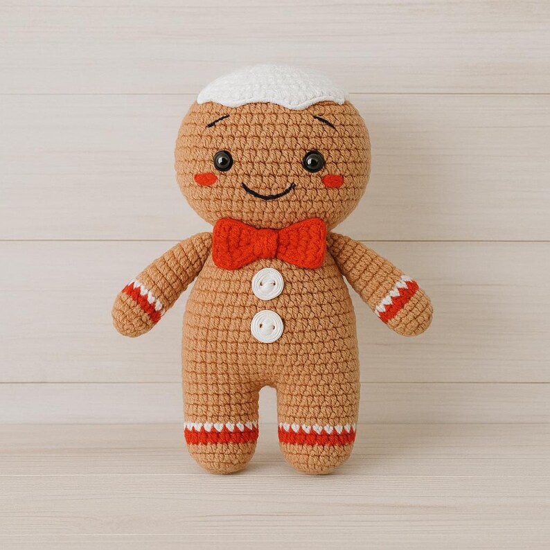 Gingerbread Man Crochet PDF Pattern - How to Crochet Gingerbread ...
