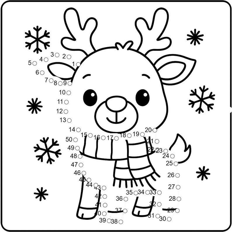 Winter Dot to Dot Pages – Connect the Dots Activity Bundle - Etsy