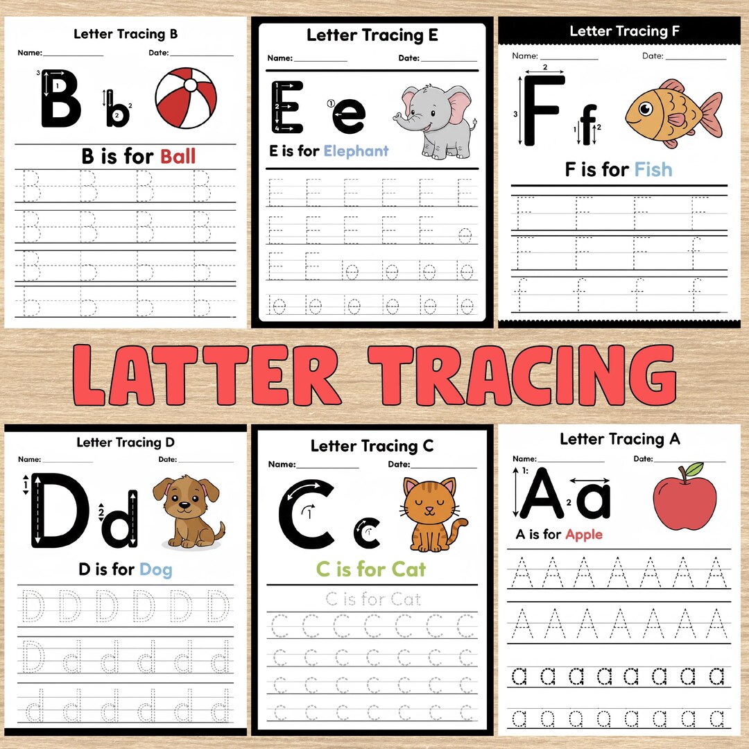 26 ABC Phonics Tracing Cards – Kids Learning Activity Bundle - Etsy