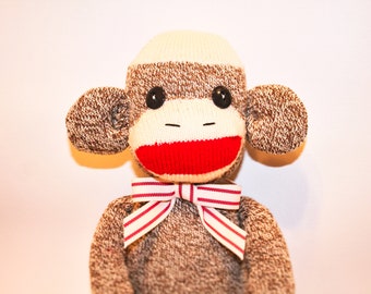 Super Hero Sock Monkey/classic Red Heel Sock Monkey Doll Dressed as ...