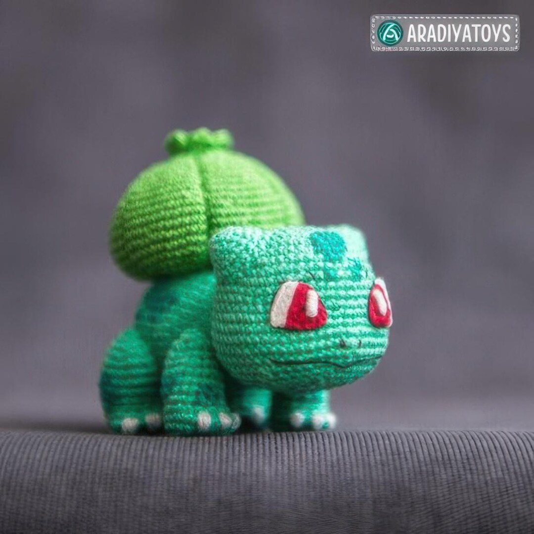 Bulbasaur Crochet Pattern PDF, Cute Amigurumi Plant Monster Tutorial ...
