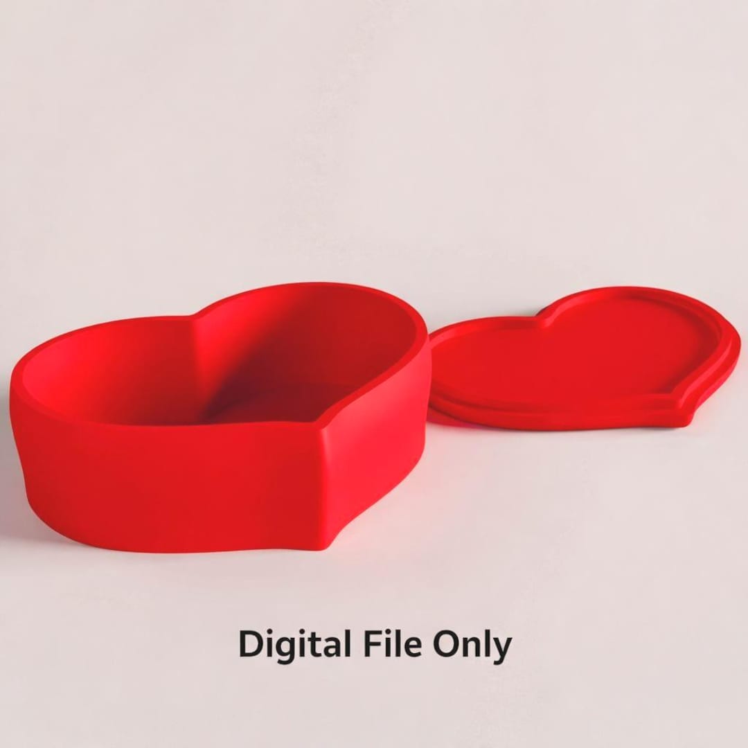 Valentine Heart Box – 3D Printable Jewellery Organiser (STL & 3MF Files ...
