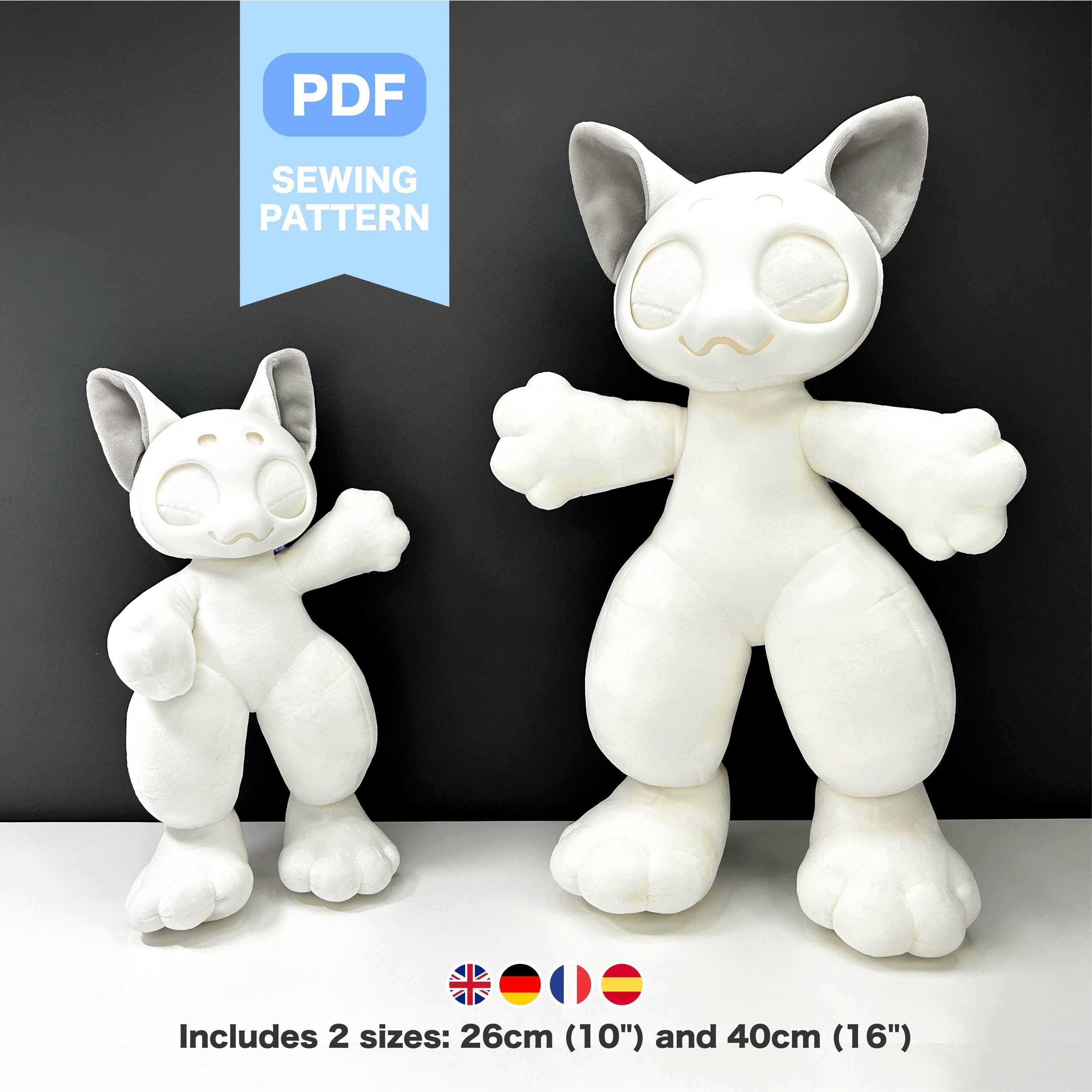 Anthro Furry Plush PDF Sewing Pattern + Tutorial | Basic Body DIY ...