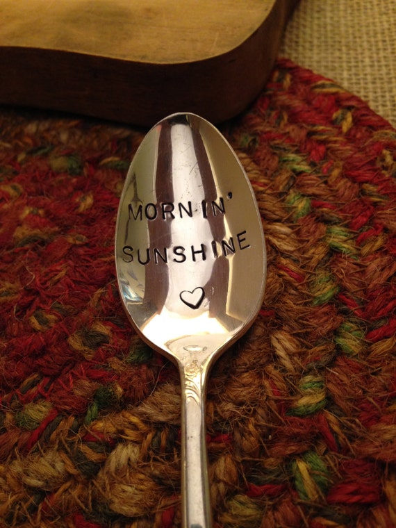 Hand Stamped Silver Teaspoon Girl Friend Gift Stamped | Etsy