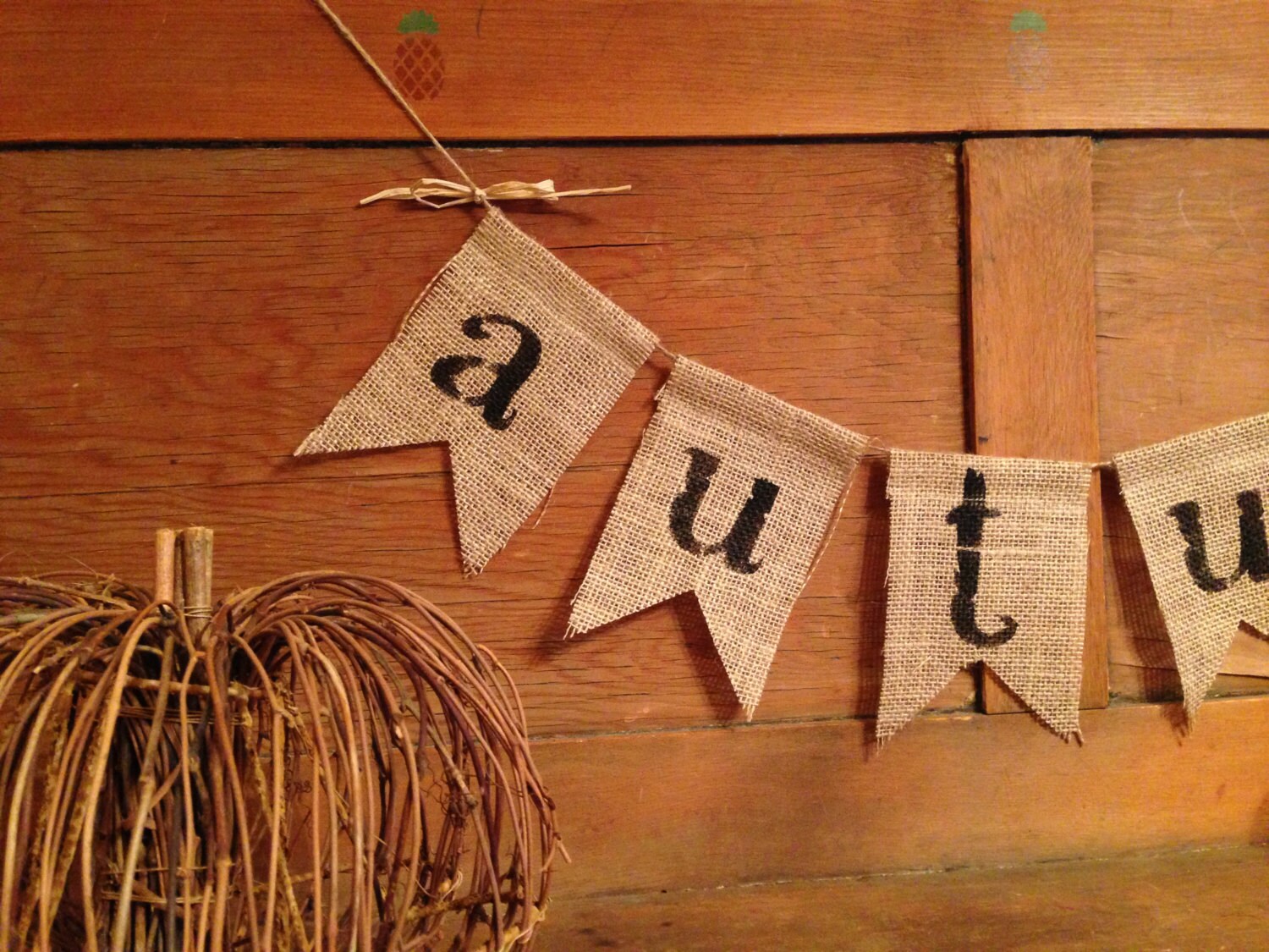 Autumn Burlap Banner Fall Banner Autumn Garland Fall - Etsy