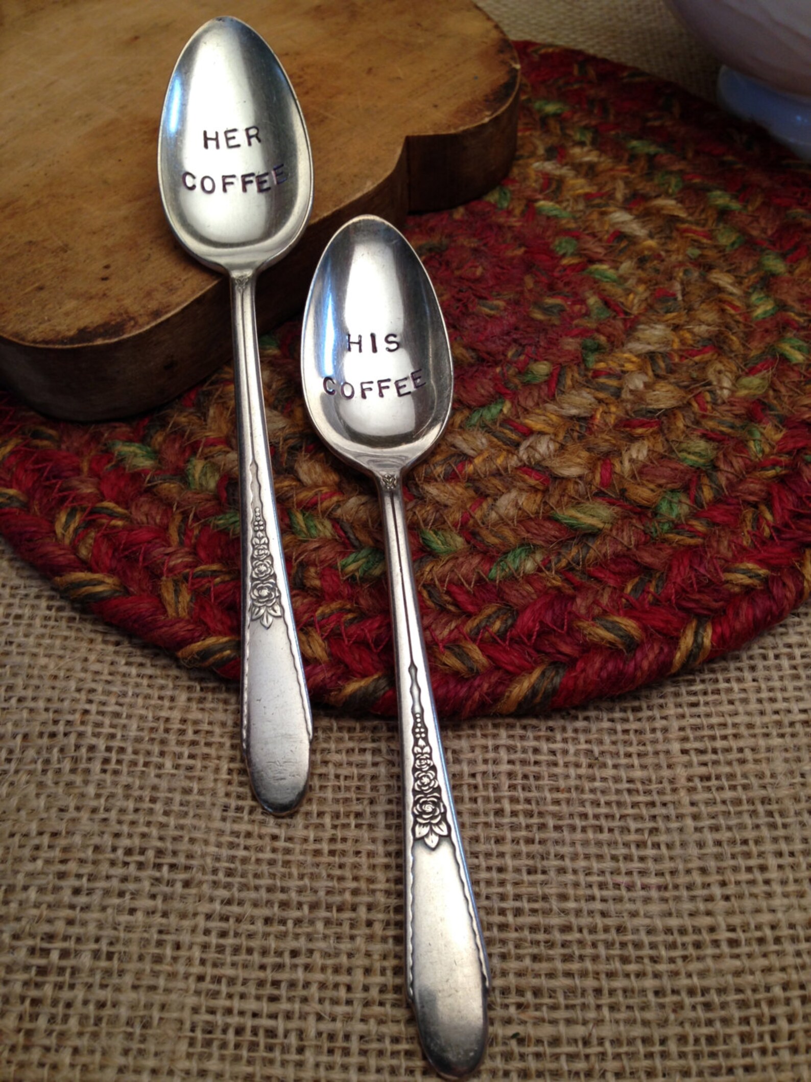 Hand Stamped Silver Teaspoons Silver Coffee Spoons Vintage | Etsy