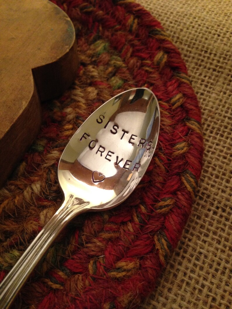 Hand Stamped Silver Teaspoon Sister Spoon Girl Friend Gift - Etsy