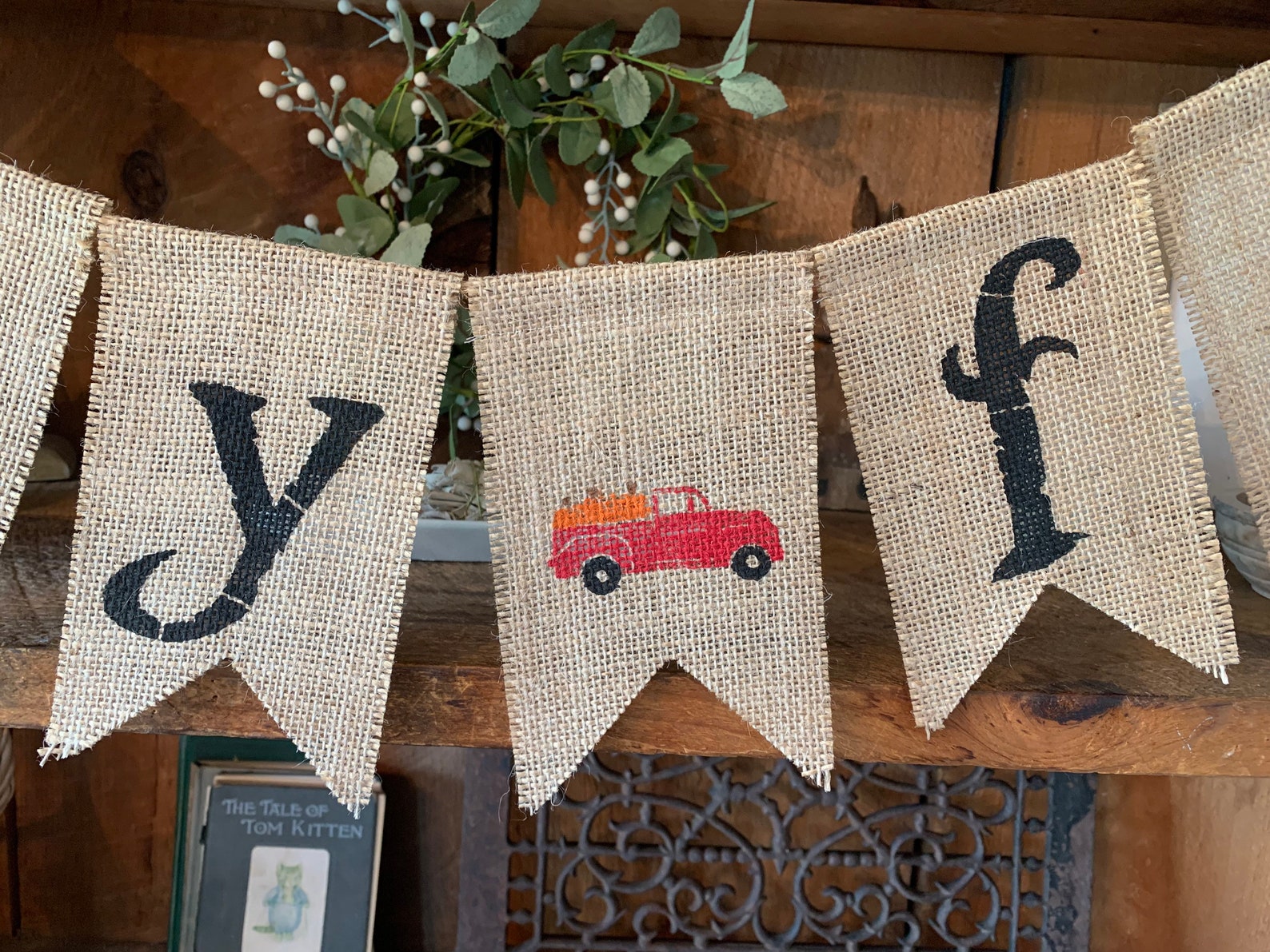 Happy Fall Banner Happy Fall Autumn Banner Burlap Fall - Etsy