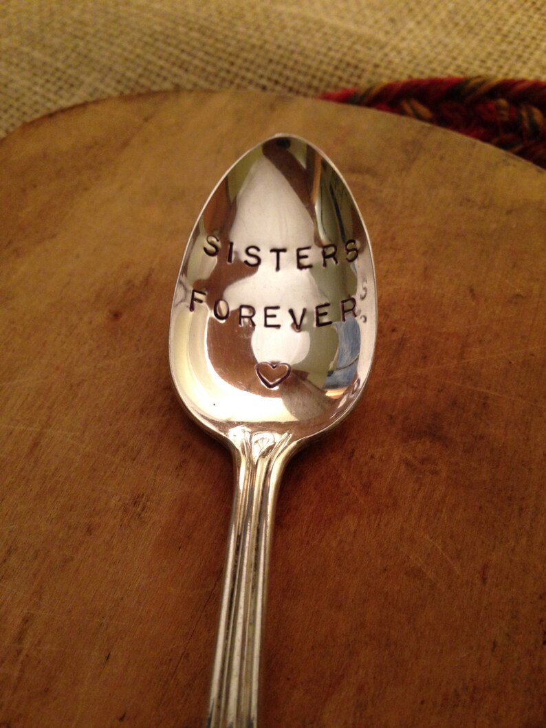 Hand Stamped Silver Teaspoon Sister Spoon Girl Friend Gift - Etsy