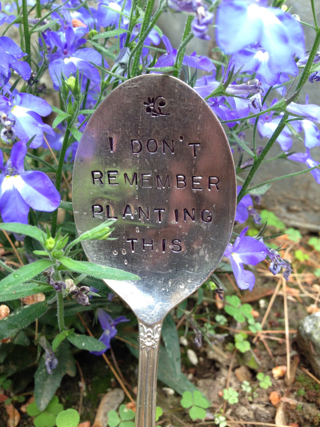 Hand Stamped Silver Garden Spoons, Garden Spoons, Garden Markers, Herb ...