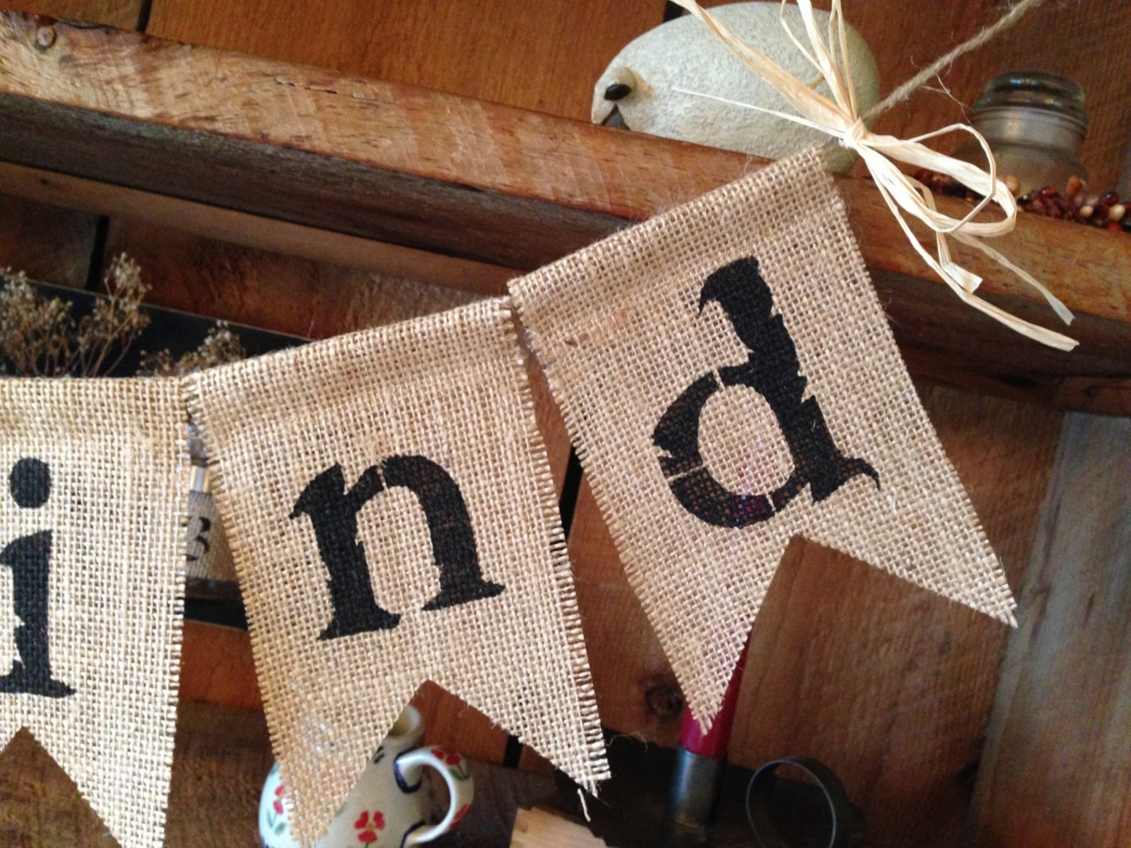 Be Kind Banner Burlap Bunting Home Pennant Family Room | Etsy