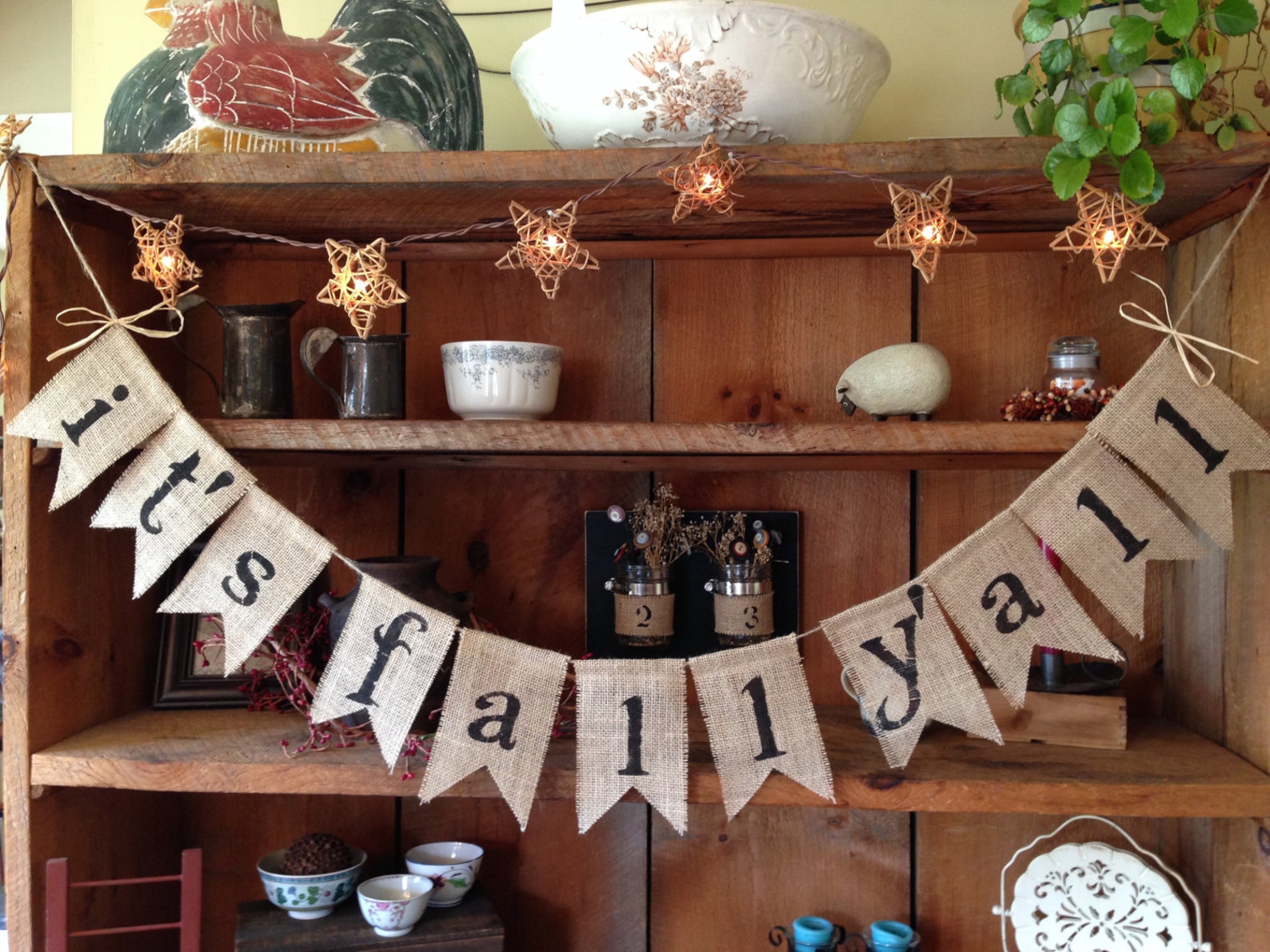 Fall Banner It's Fall Y'all Bunting Autumn Garland - Etsy