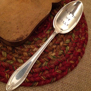 Hand Engraved Silver Spoon Hand Stamped Silver Spoon Stamped - Etsy