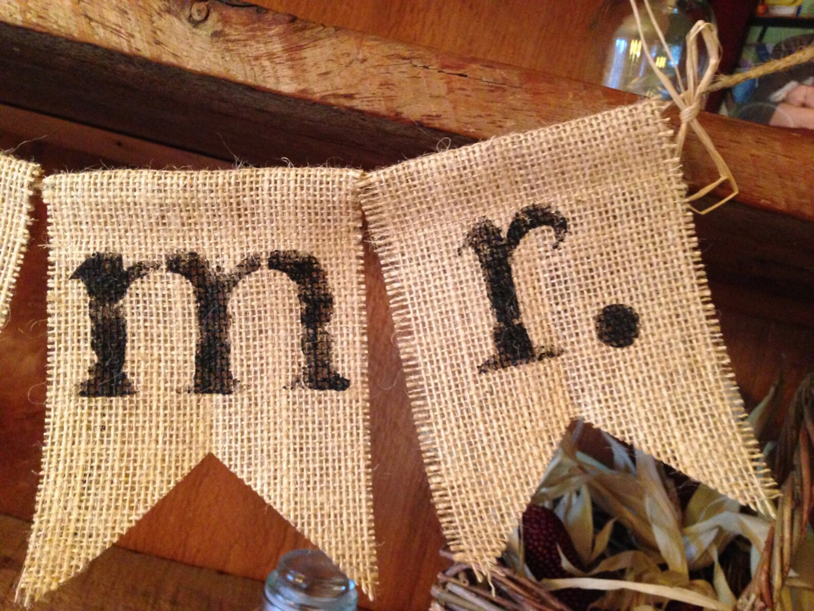 Mr. and Mr. Banner Burlap Bunting Wedding Bunting Pennant | Etsy