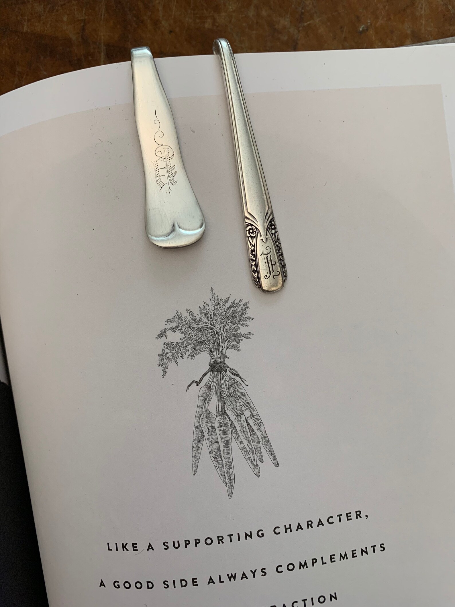 Stamped Spoon Bookmark Vintage Bookmark Silver Spoon - Etsy