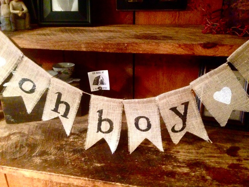 Burlap Triplets Banner - Etsy