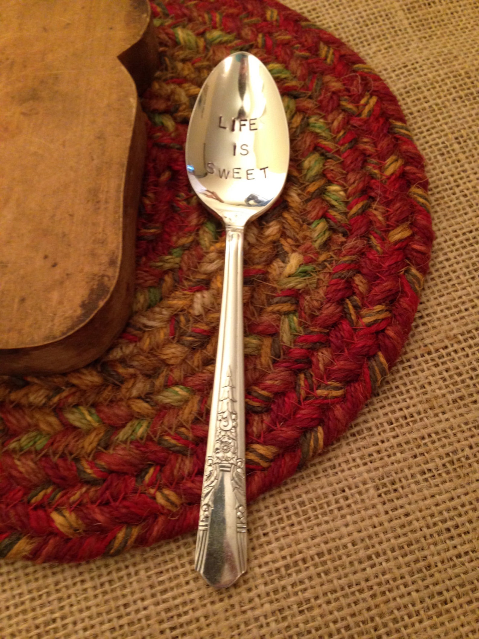 Hand Stamped Tea Spoon Stamped Coffee Spoon Hand Stamped - Etsy