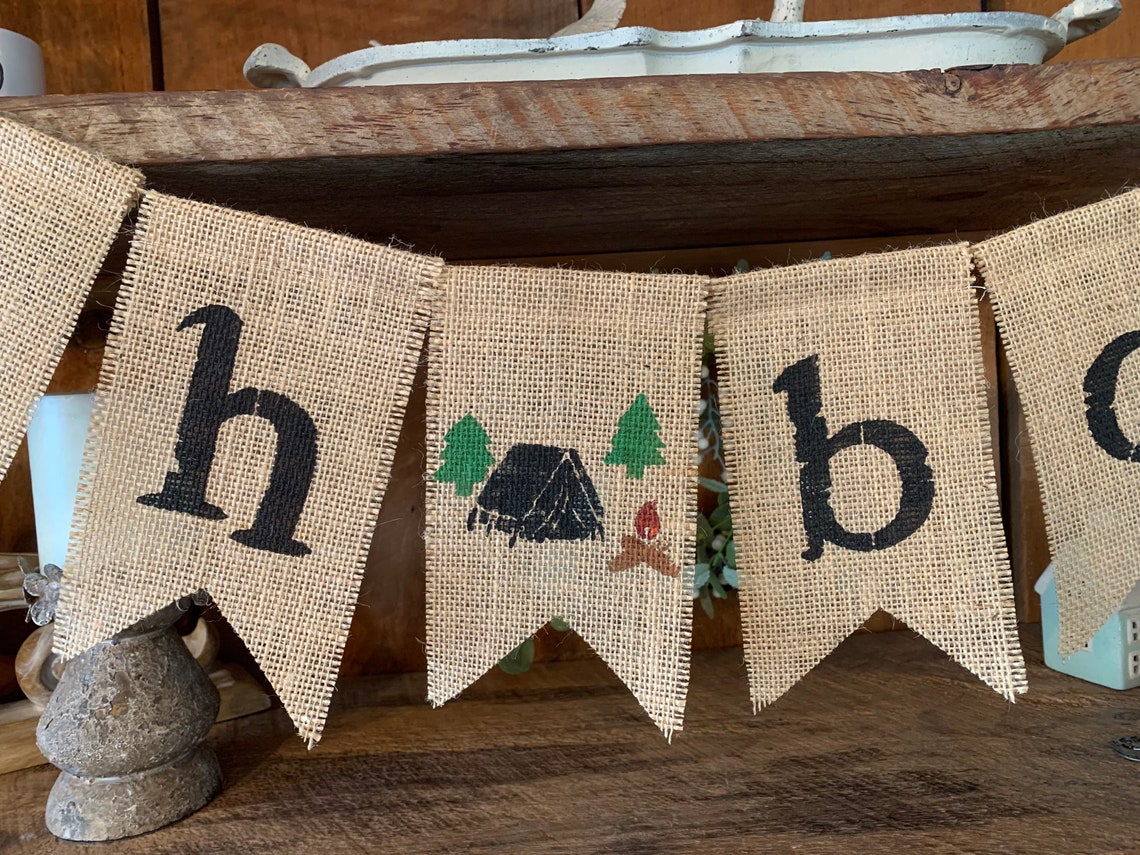 Camping Shower Banner Baby Boy Shower Banner Boho Banner - Etsy